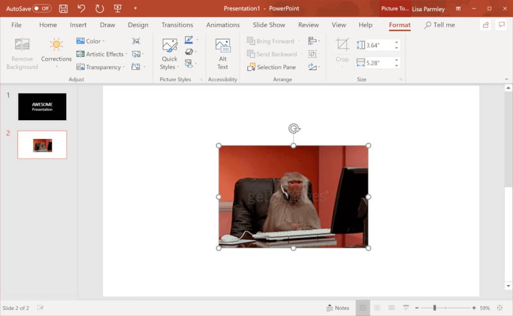 How to Insert a GIF into PowerPoint | Course Method