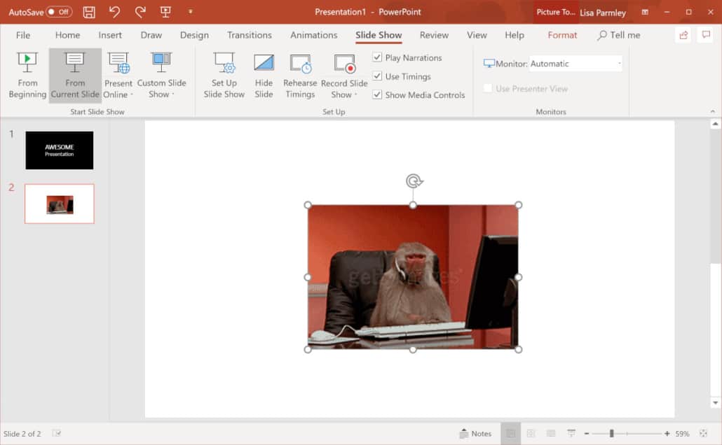 How to Insert a GIF into PowerPoint | Course Method