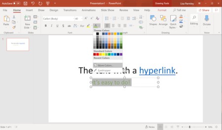 How to Change Hyperlink Color in PowerPoint | Course Method