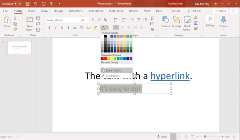 How to Change Hyperlink Color in PowerPoint | Course Method