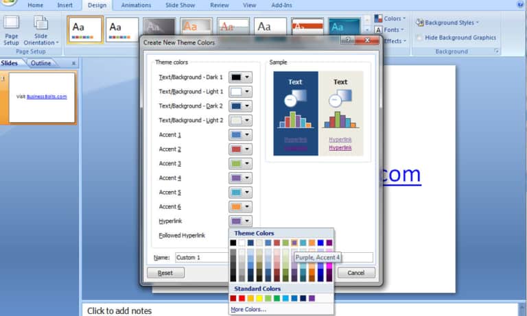 How to Change Hyperlink Color in PowerPoint | Course Method
