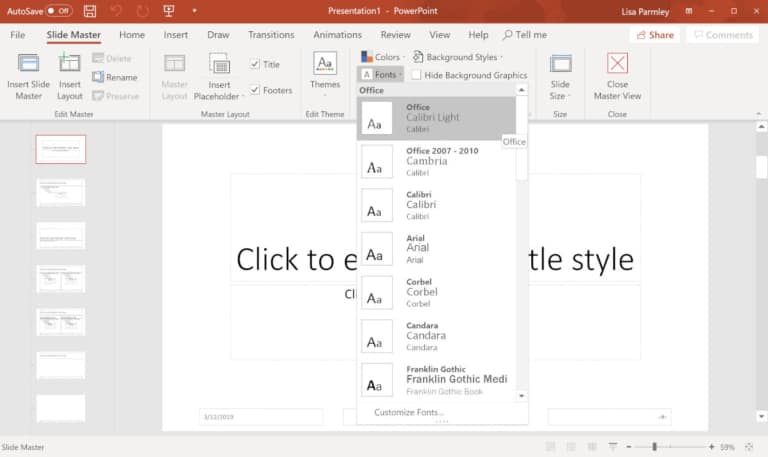 Change Default Font in PowerPoint | Course Method