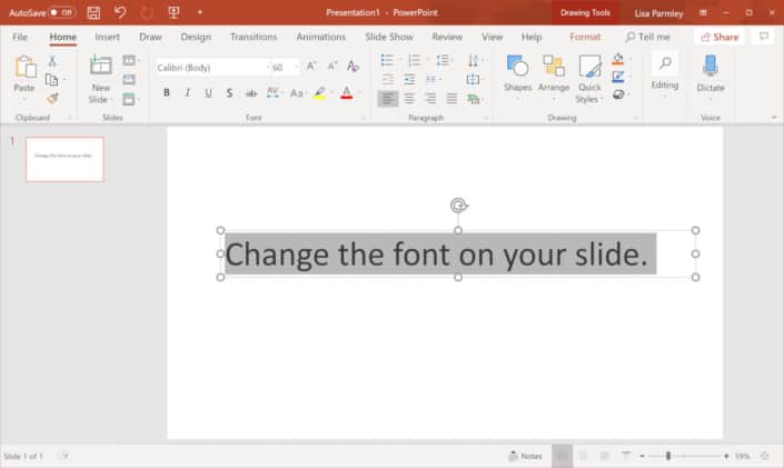 Change Default Font in PowerPoint | Course Method