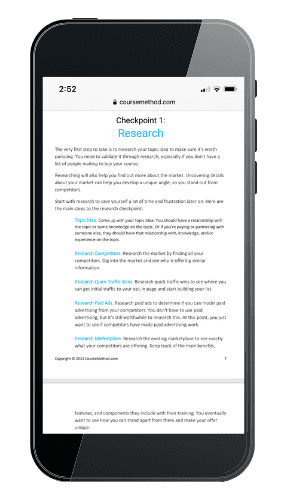 Sign Up to Blueprint Tracker | Course Method