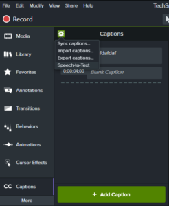 How to Use Camtasia for Closed Captioning [Step-by-Step] | Course Method